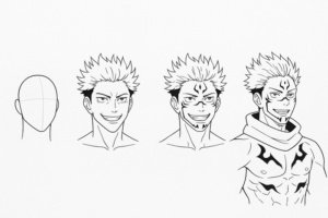 How to Draw Sukuna from Jujutsu Kaisen: Step-by-Step Guide for ...